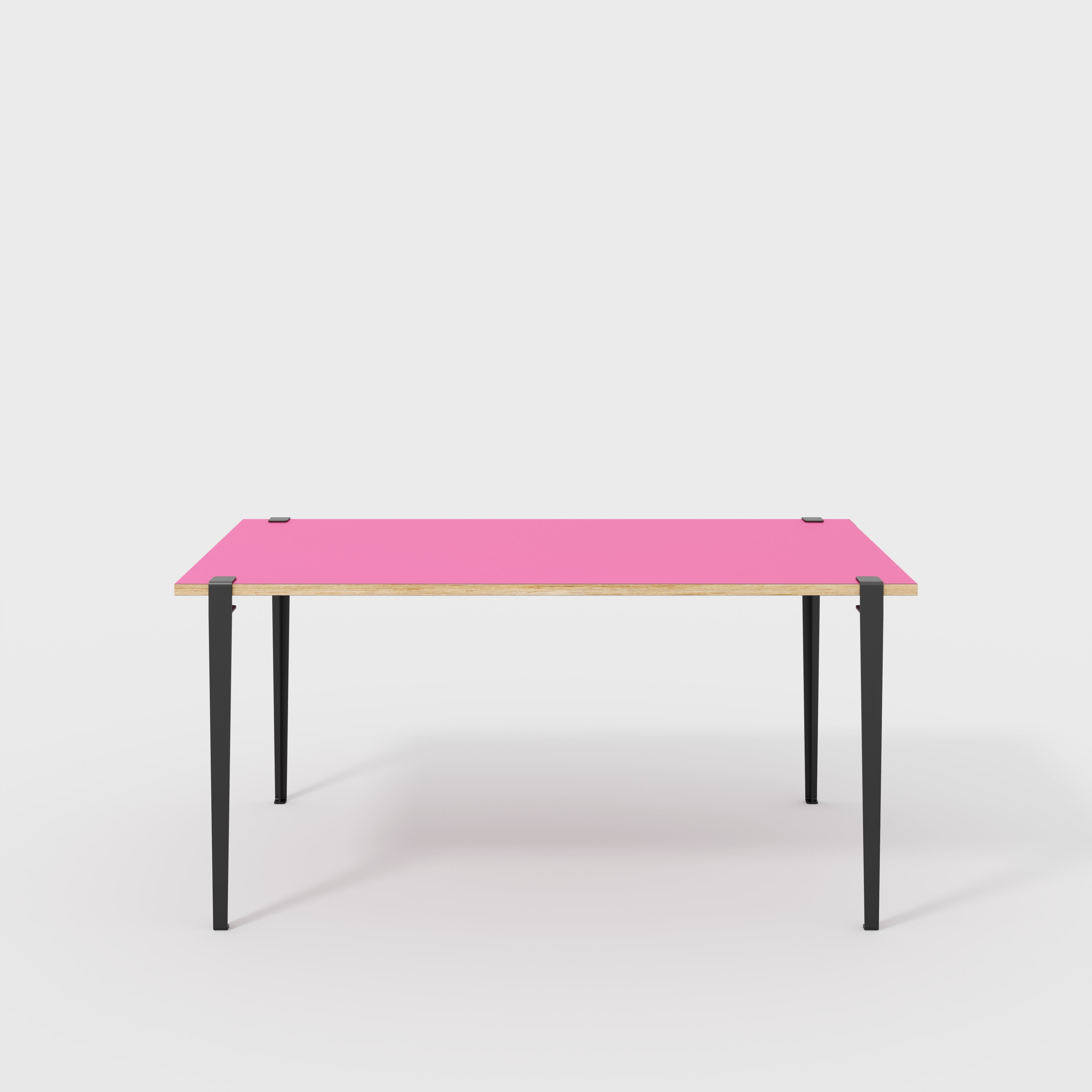 Table with Black Tiptoe Legs - Formica Juicy Pink - 1600(w) x 800(d ...