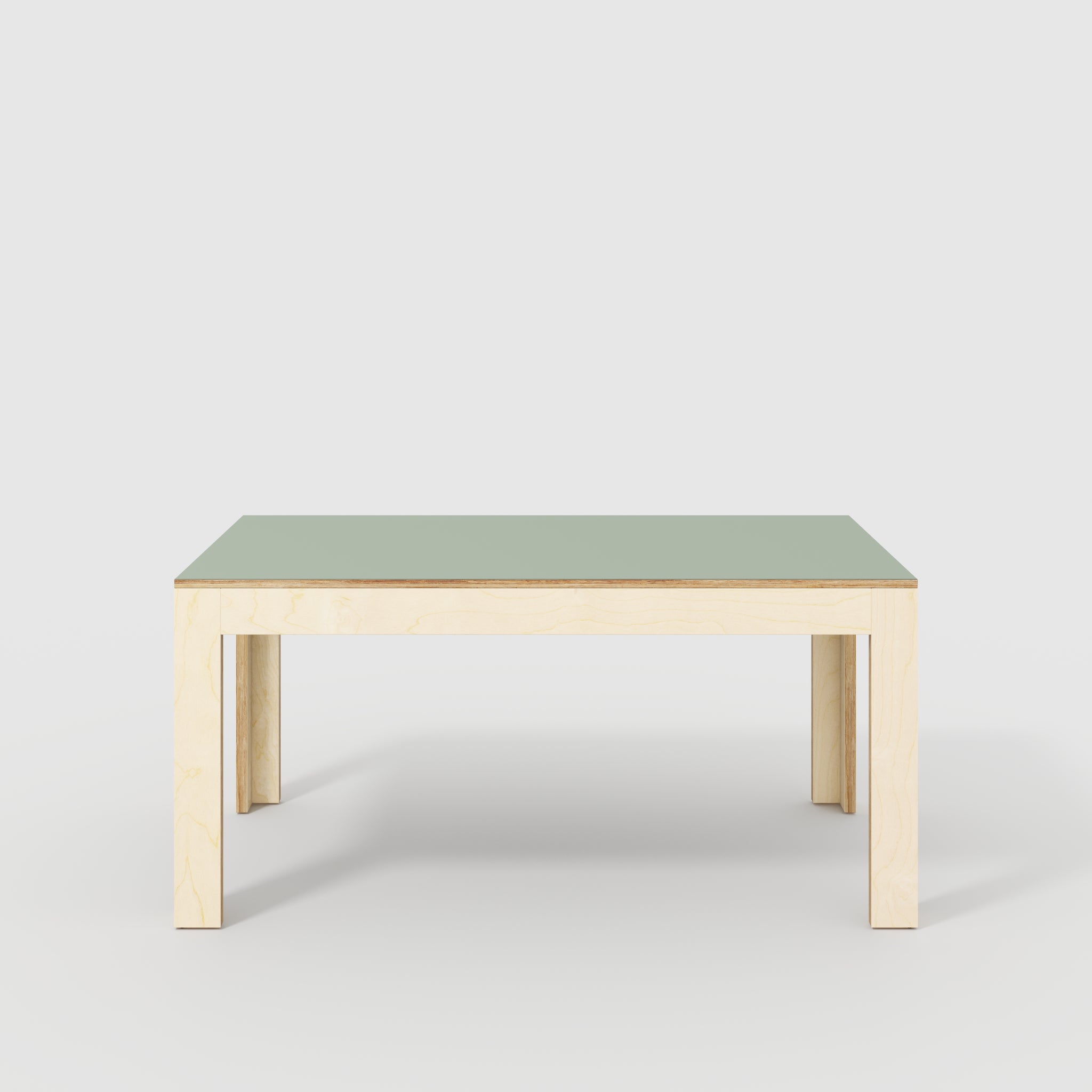 Plywood Table with Solid Frame - Formica Green Slate - 1600(w) x 800(d