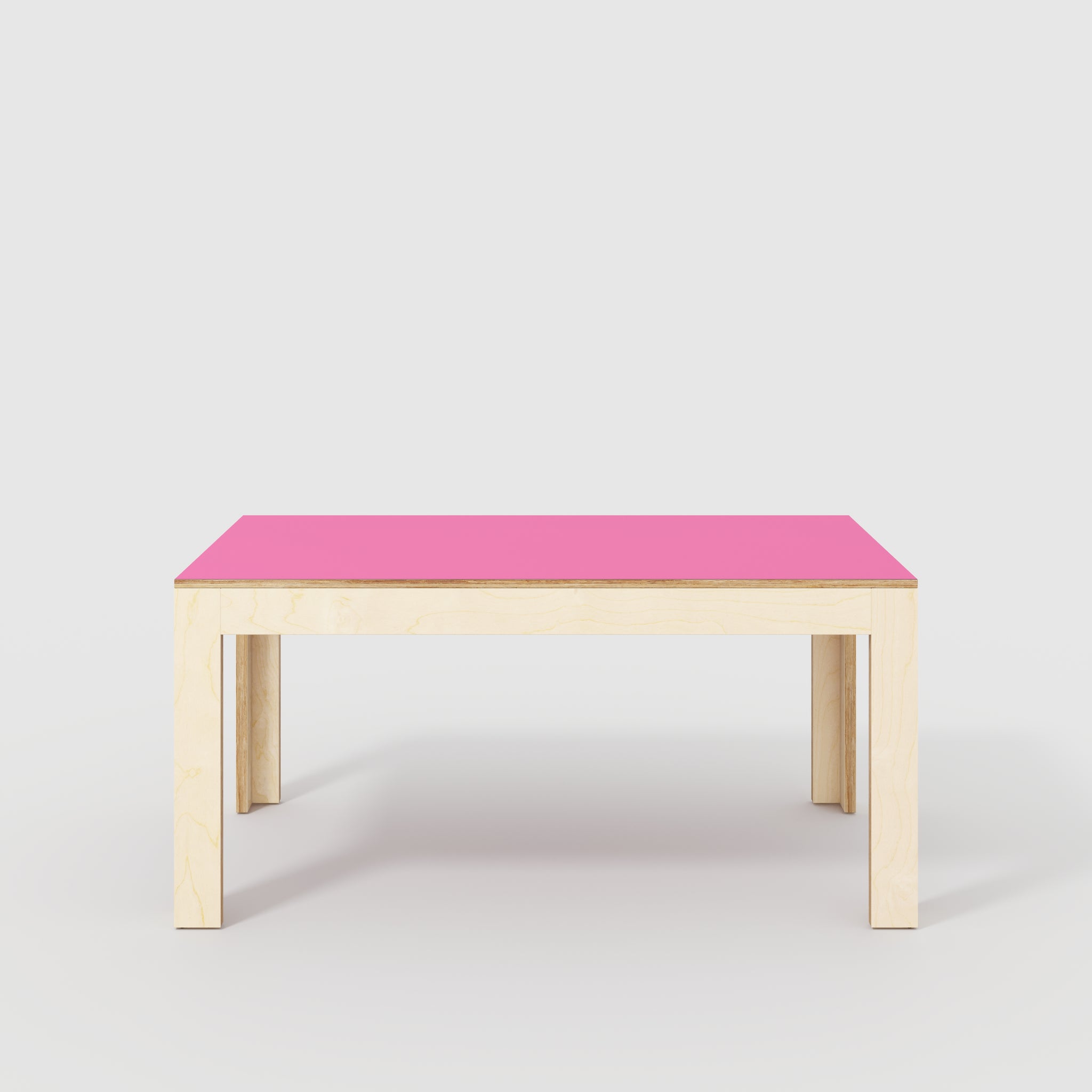 Plywood Table with Solid Frame - Formica Juicy Pink - 1600(w) x 800(d)