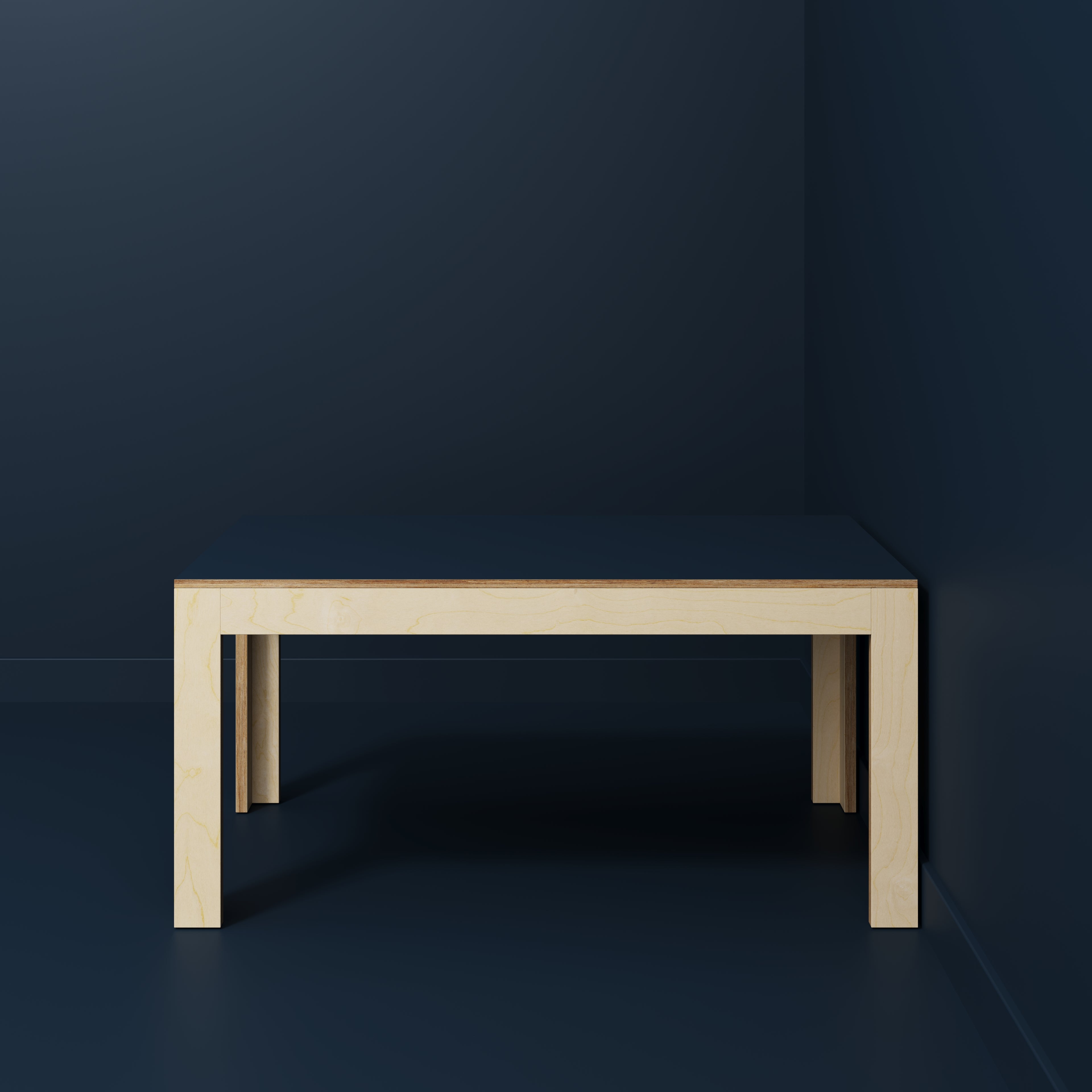 Table with Solid Frame - Formica Night Sea Blue - 1600(w) x 800(d ...