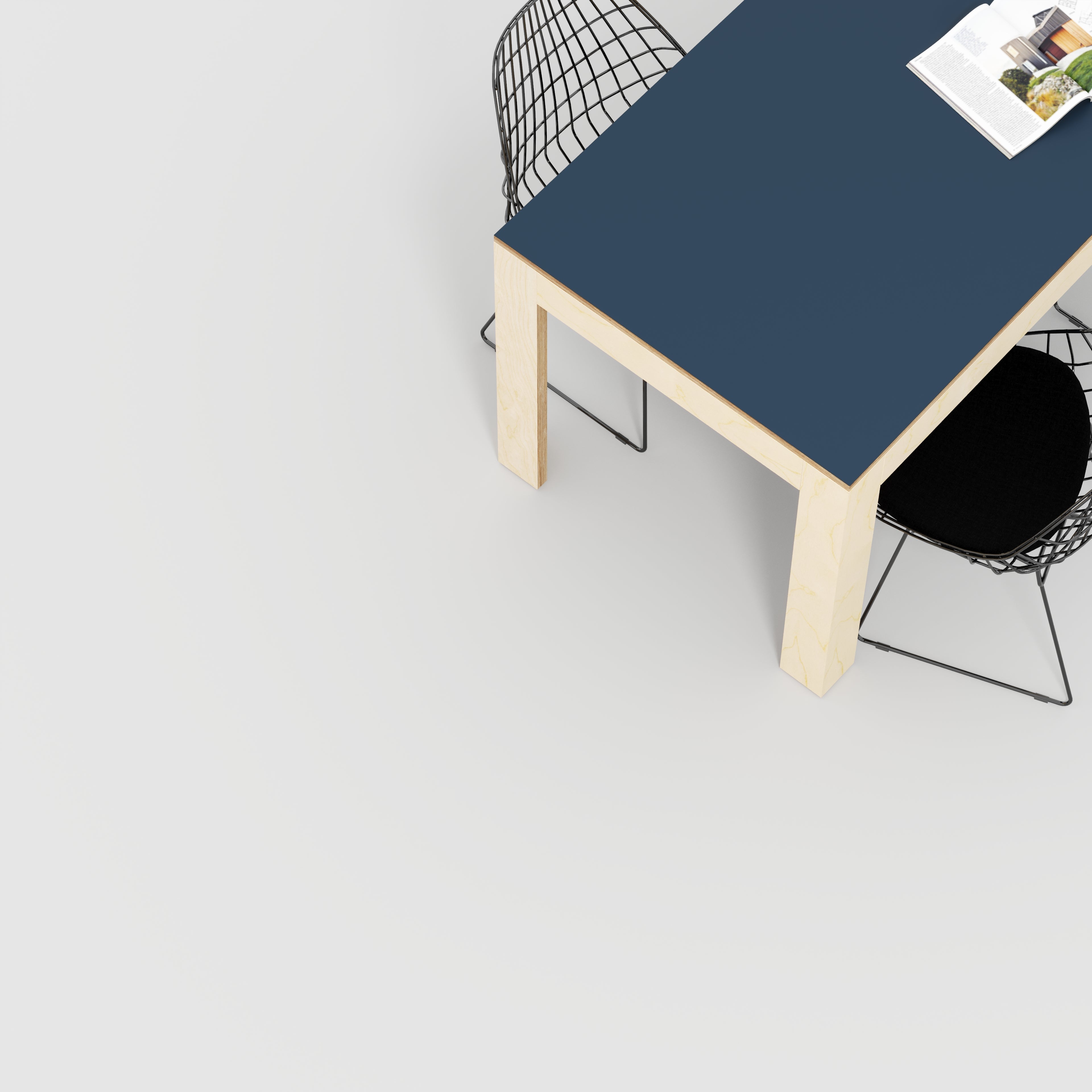 Table with Solid Frame - Formica Night Sea Blue - 1600(w) x 800(d ...