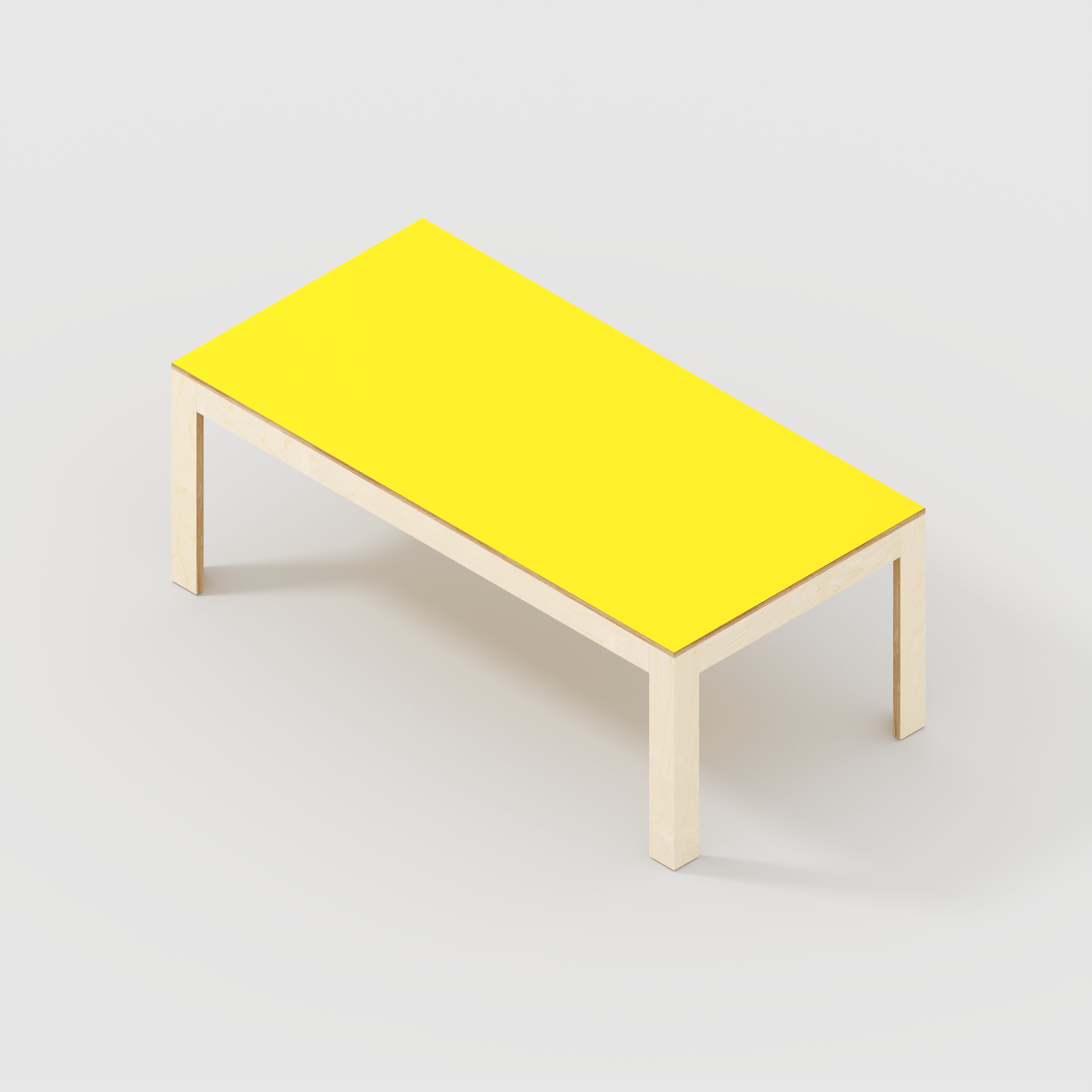 Table with Solid Frame - Formica Chrome Yellow - 2000(w) x 1000(d) x 7 ...
