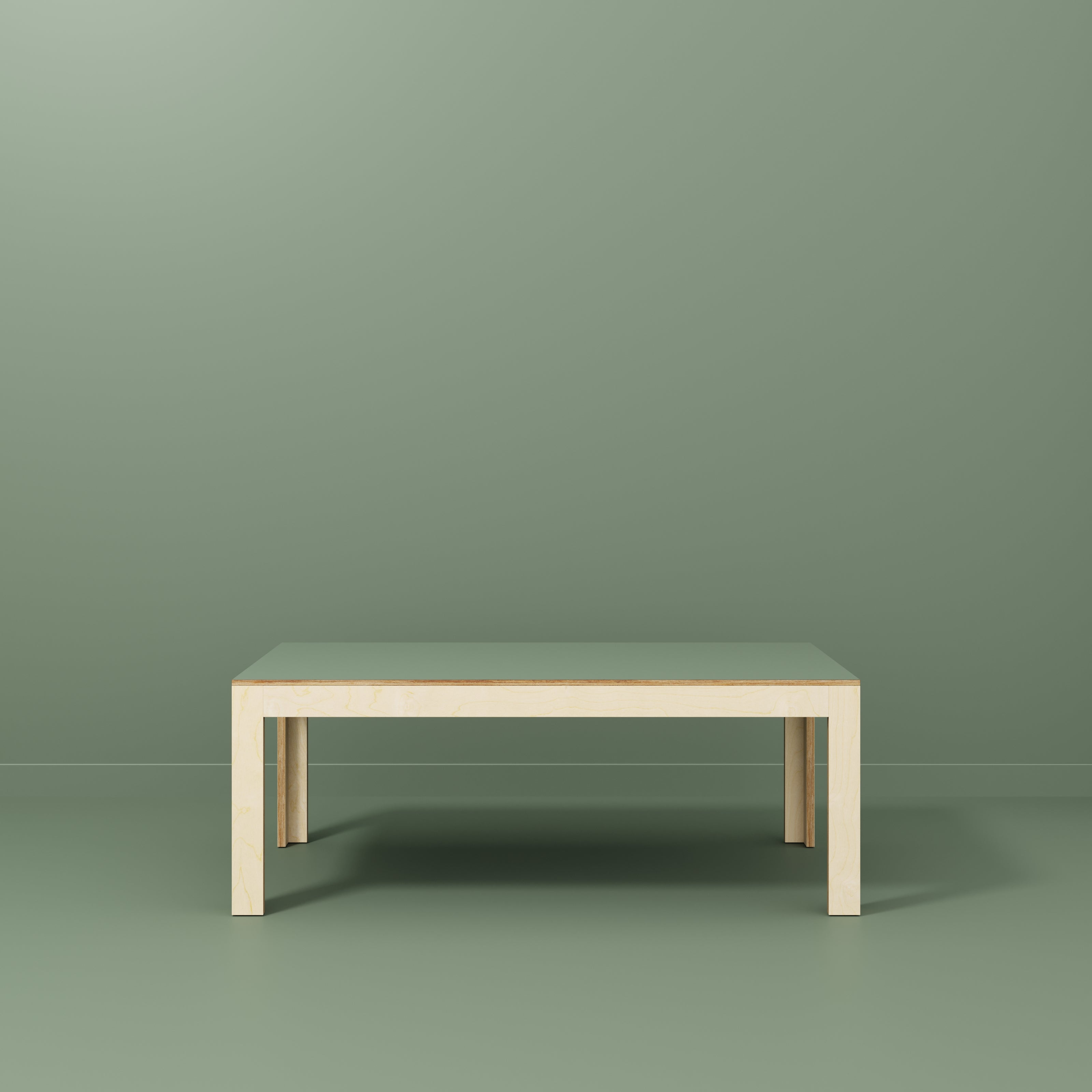 Table with Solid Frame - Formica Green Slate - 2000(w) x 1000(d) x 750