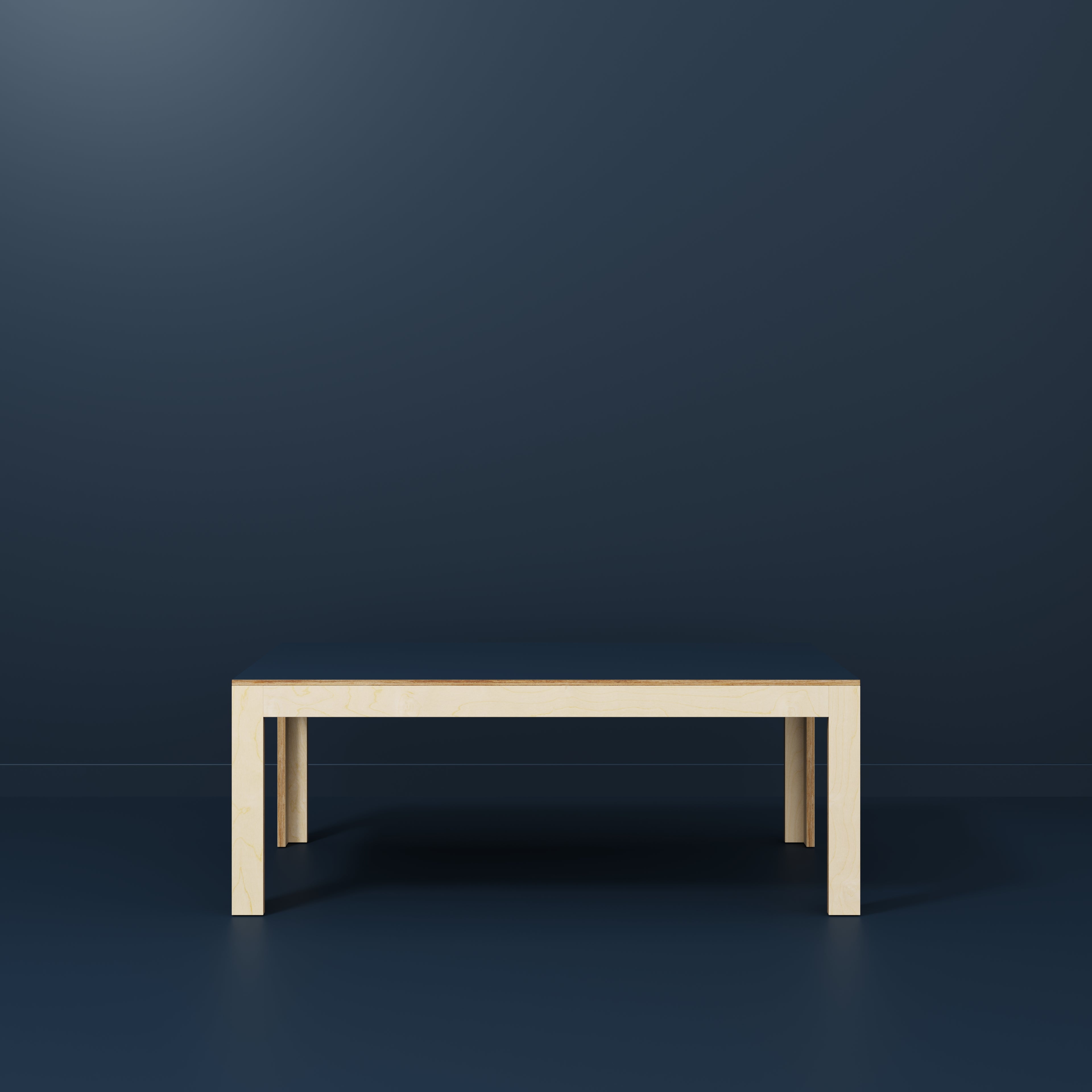 Table with Solid Frame - Formica Night Sea Blue - 2000(w) x 1000(d) x ...