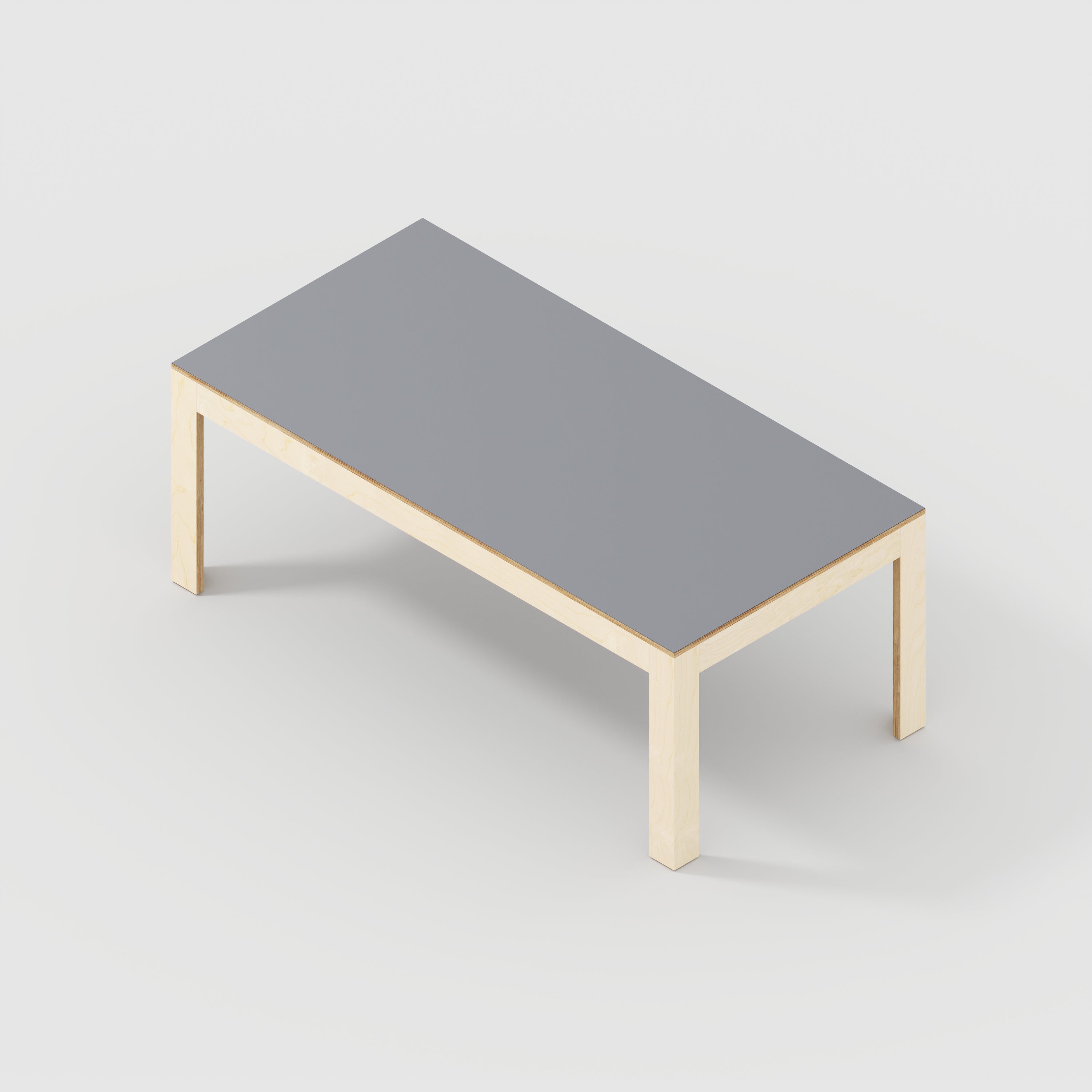 Plywood Table with Solid Frame - Formica Tornado Grey - 2000(w) x 1000