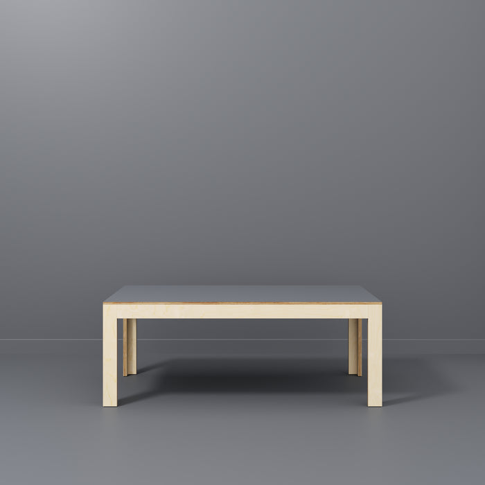 Plywood Table with Solid Frame - Formica Tornado Grey - 2000(w) x 1000