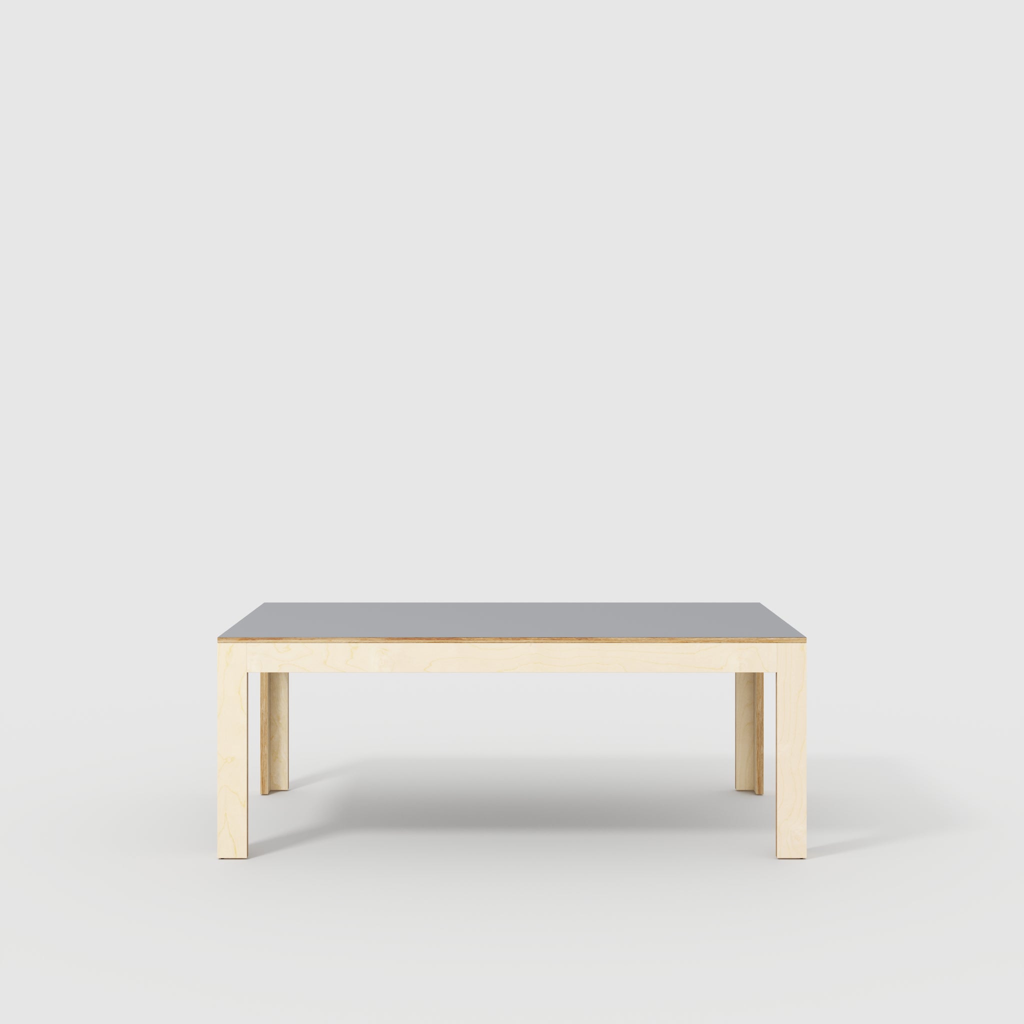 Plywood Table with Solid Frame - Formica Tornado Grey - 2000(w) x 1000