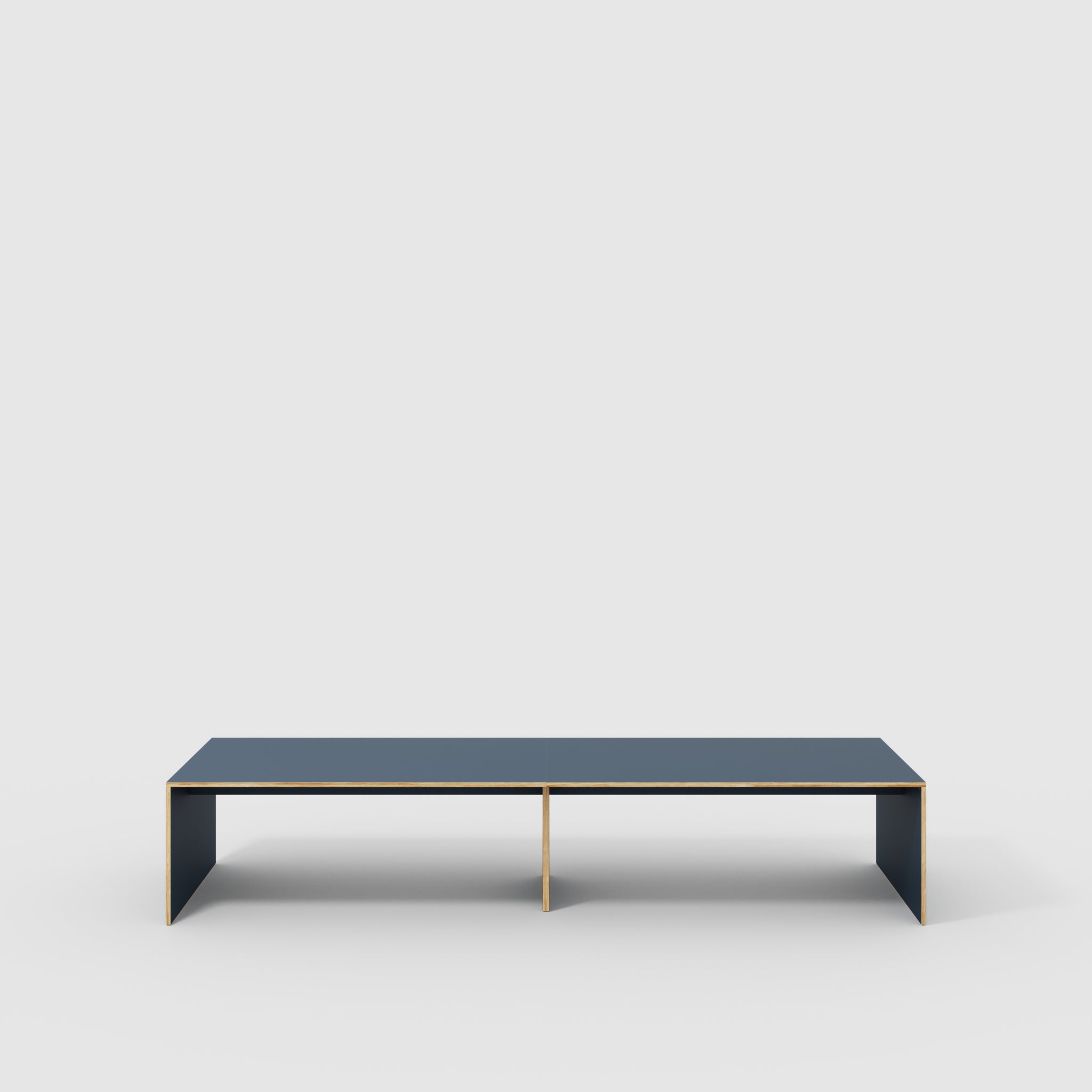 Plywood Table with Solid Sides - Formica Night Sea Blue - 4000(w) x 10