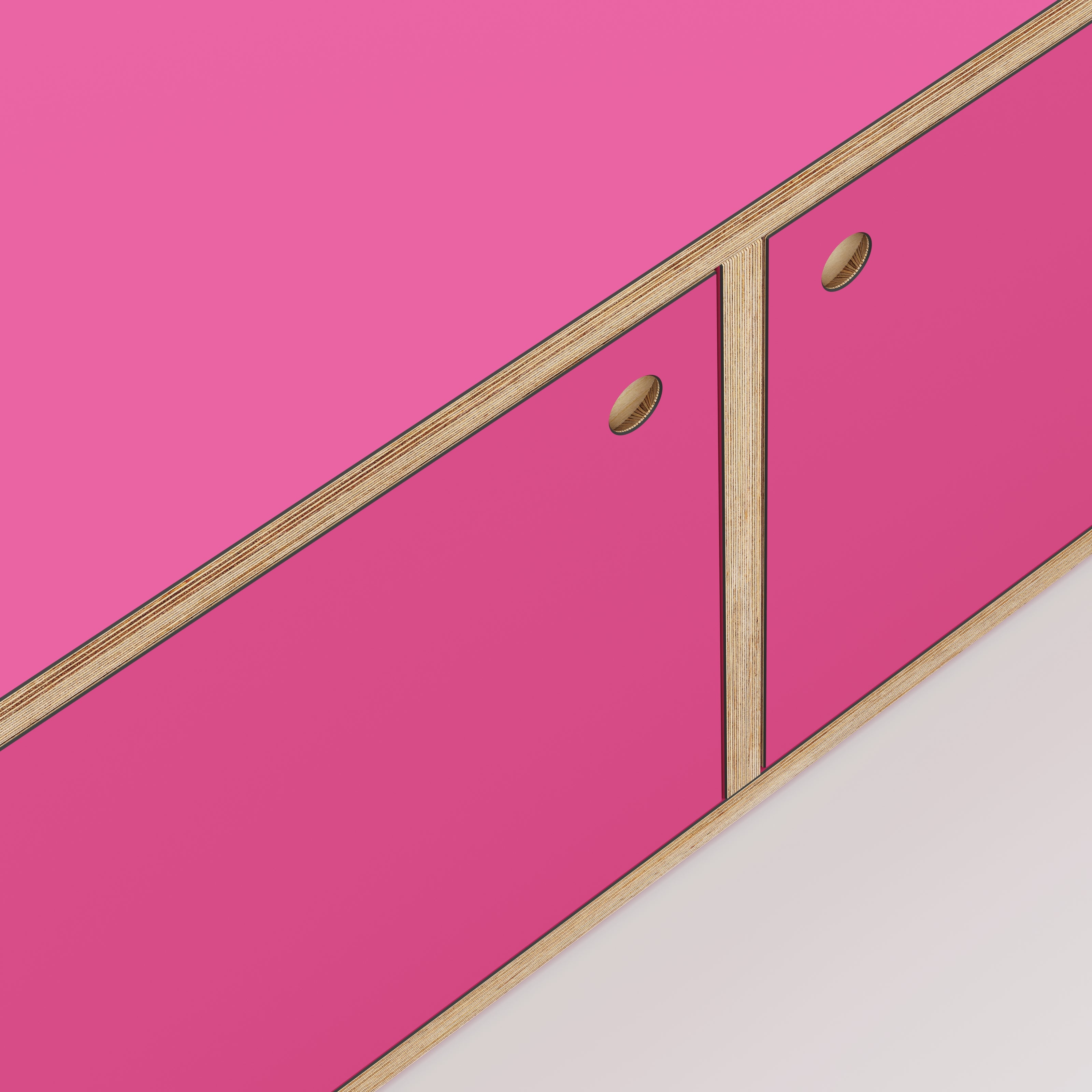 Plywood Storage with Doors - Formica Juicy Pink - 800(w) x 400(d) x 45