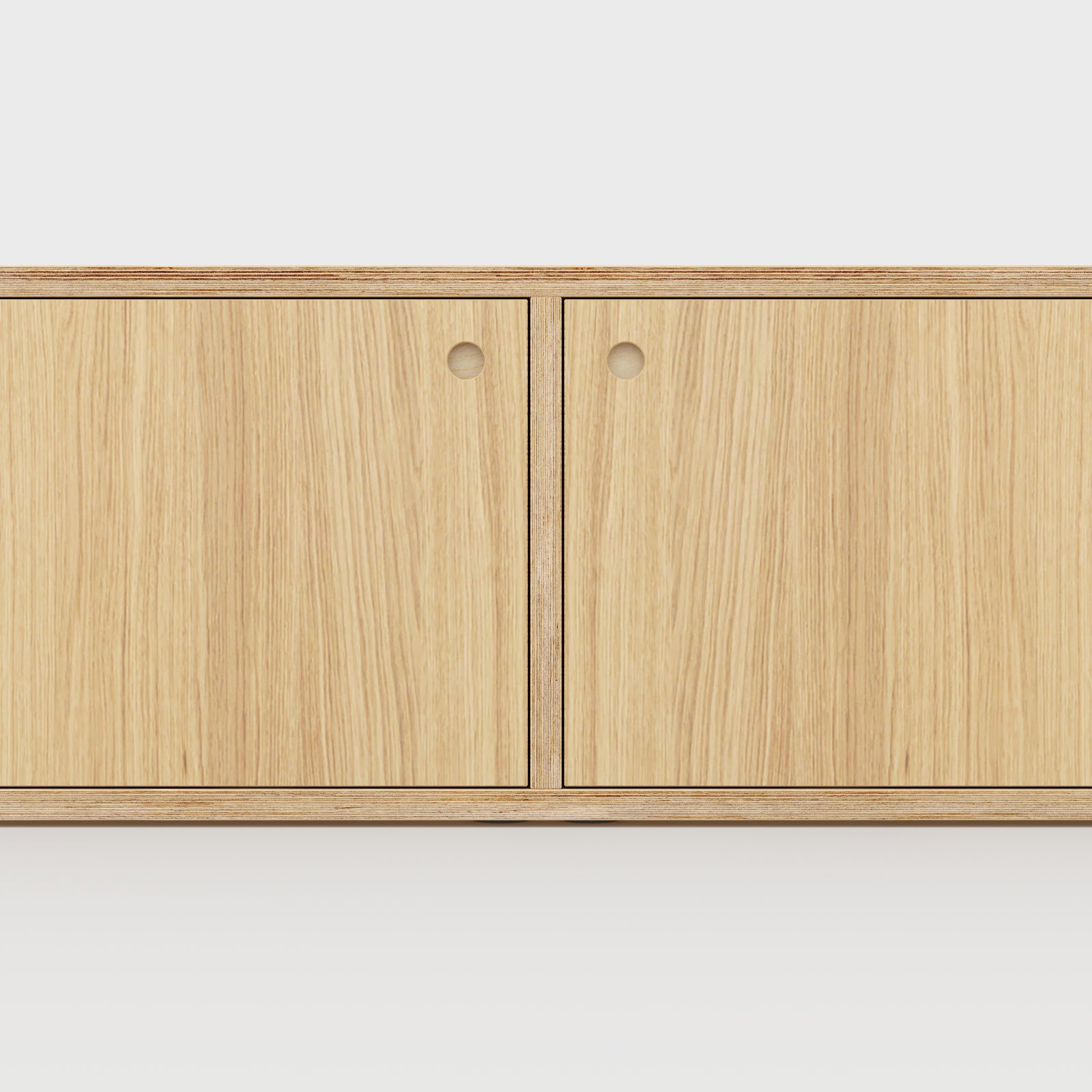 Plywood Storage with Doors - Plywood Oak - 800(w) x 400(d) x 450(h)