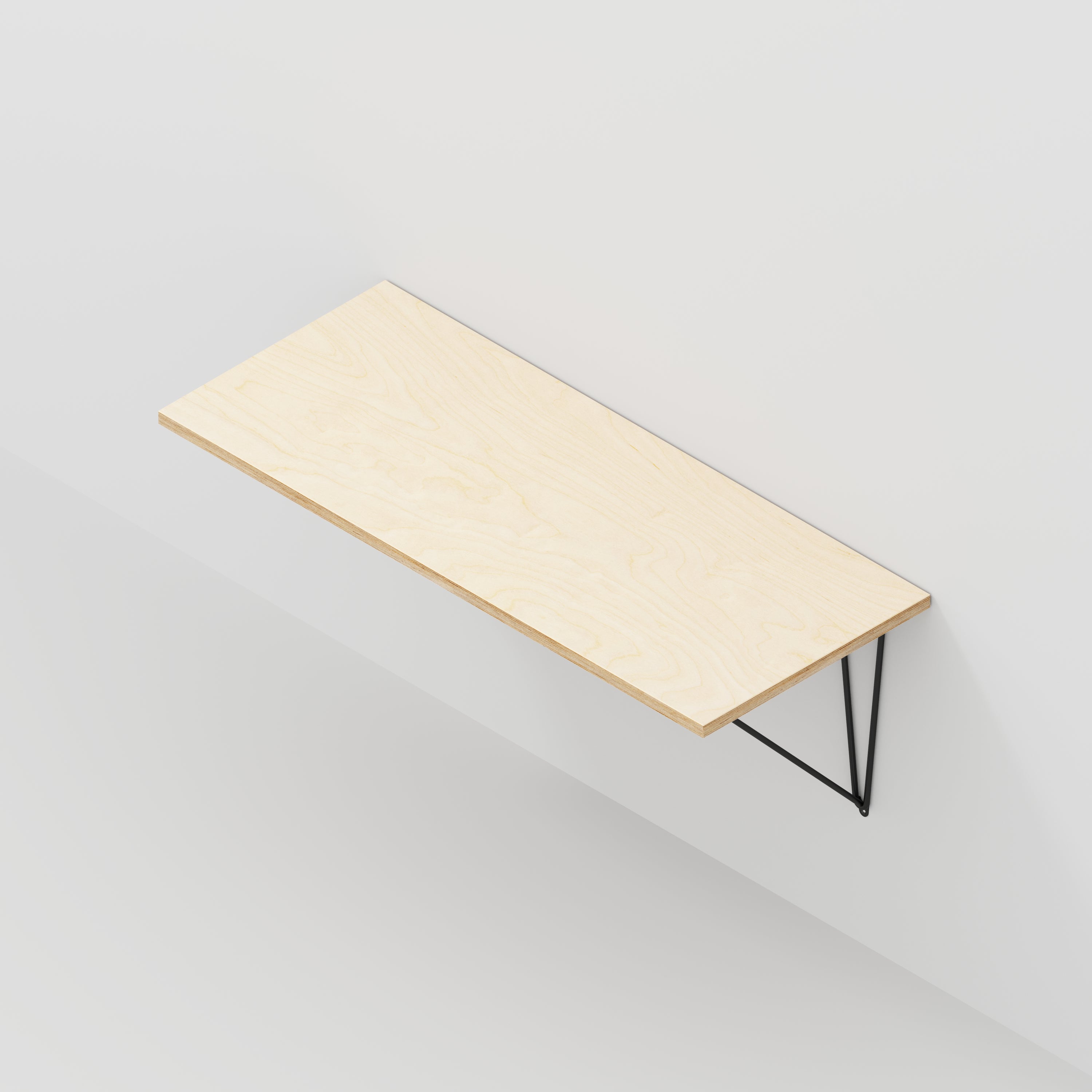 Custom Plywood Wall Desk with Prism Wall Brackets