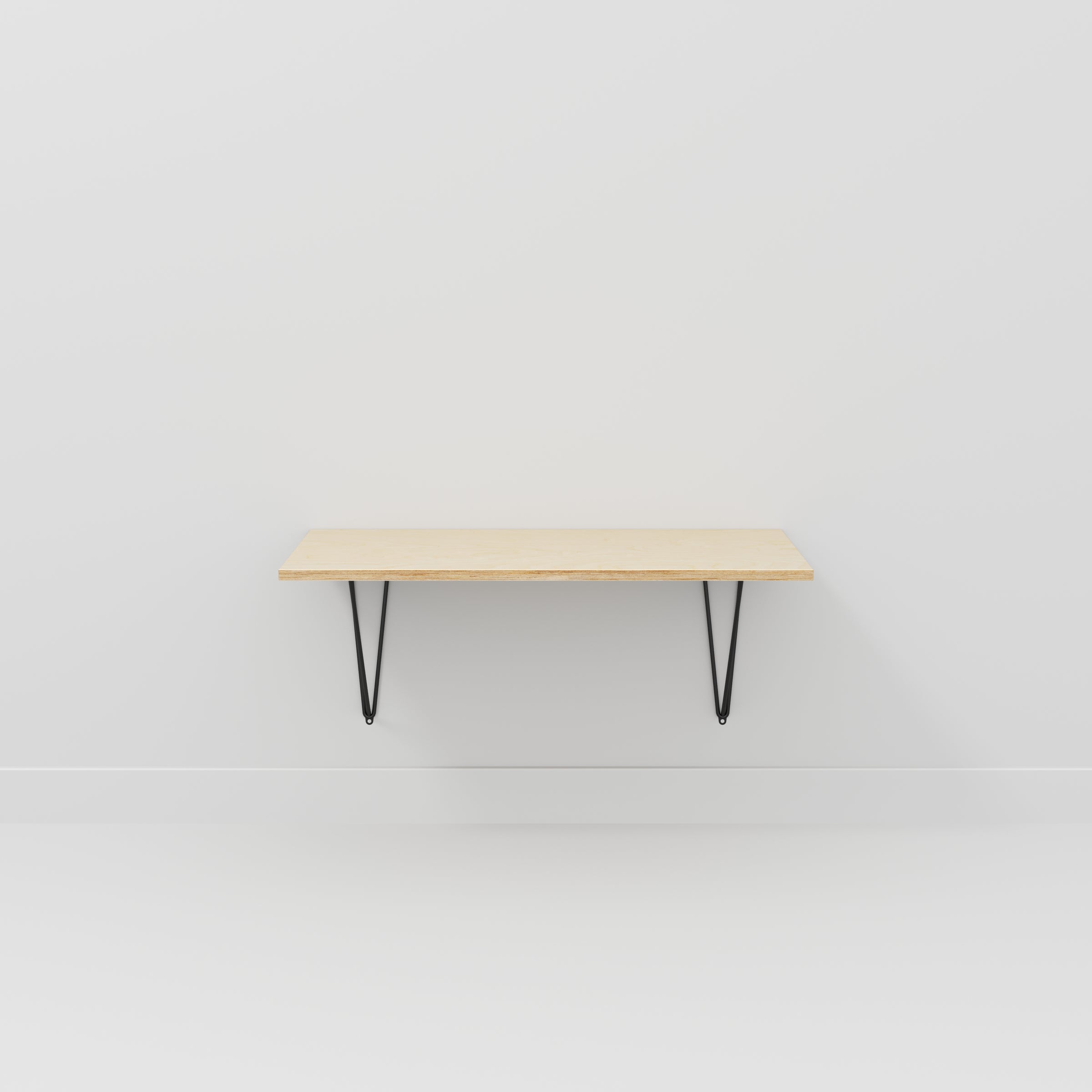 Custom Plywood Wall Desk with Prism Wall Brackets