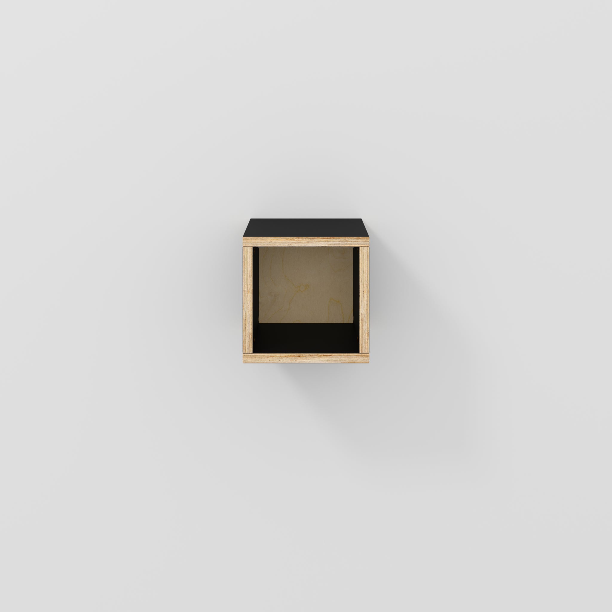 Plywood Wall Hung Box Storage - Formica Diamond Black - 300(w) x 300(d