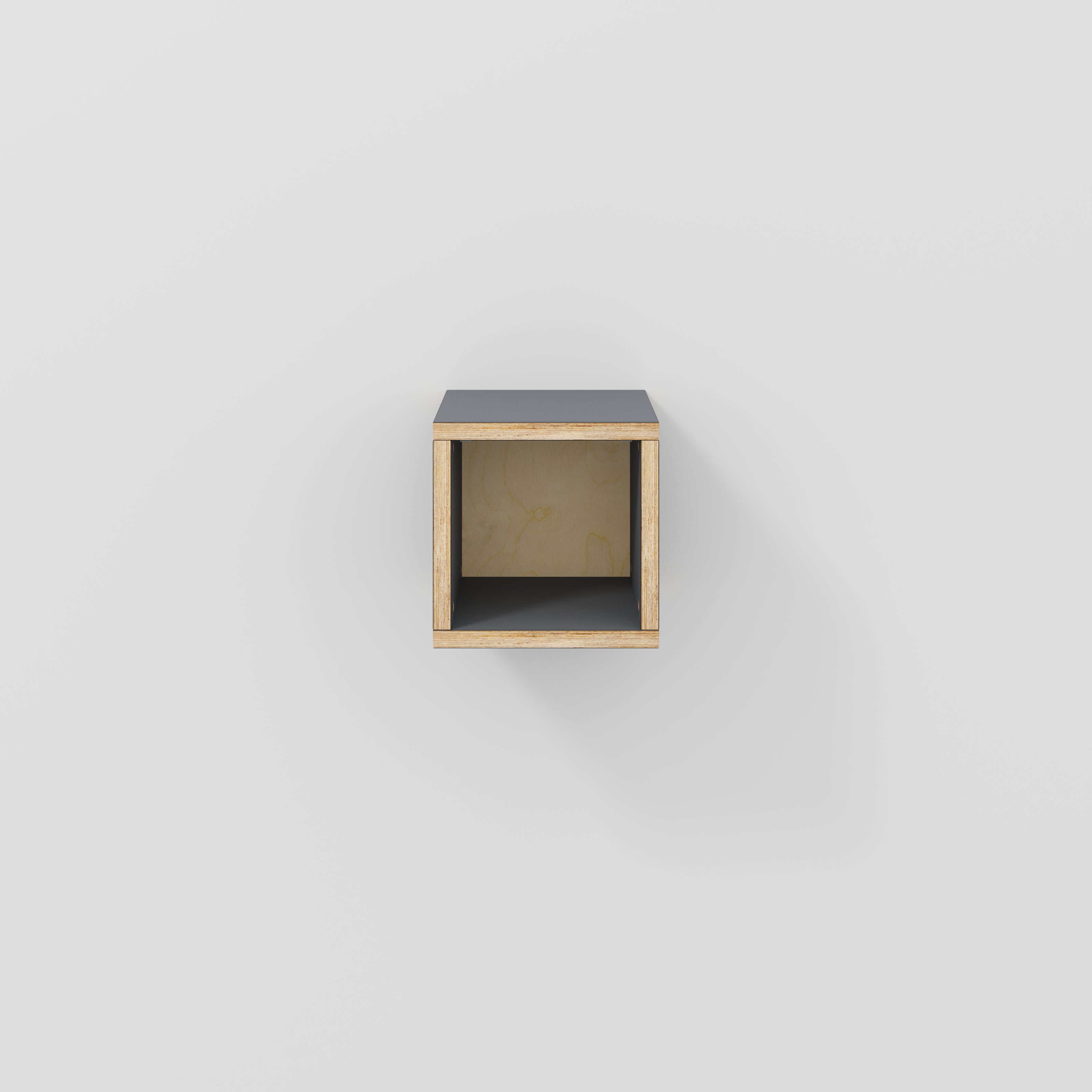 Plywood Wall Hung Box Storage - Formica Tornado Grey - 300(w) x 300(d)