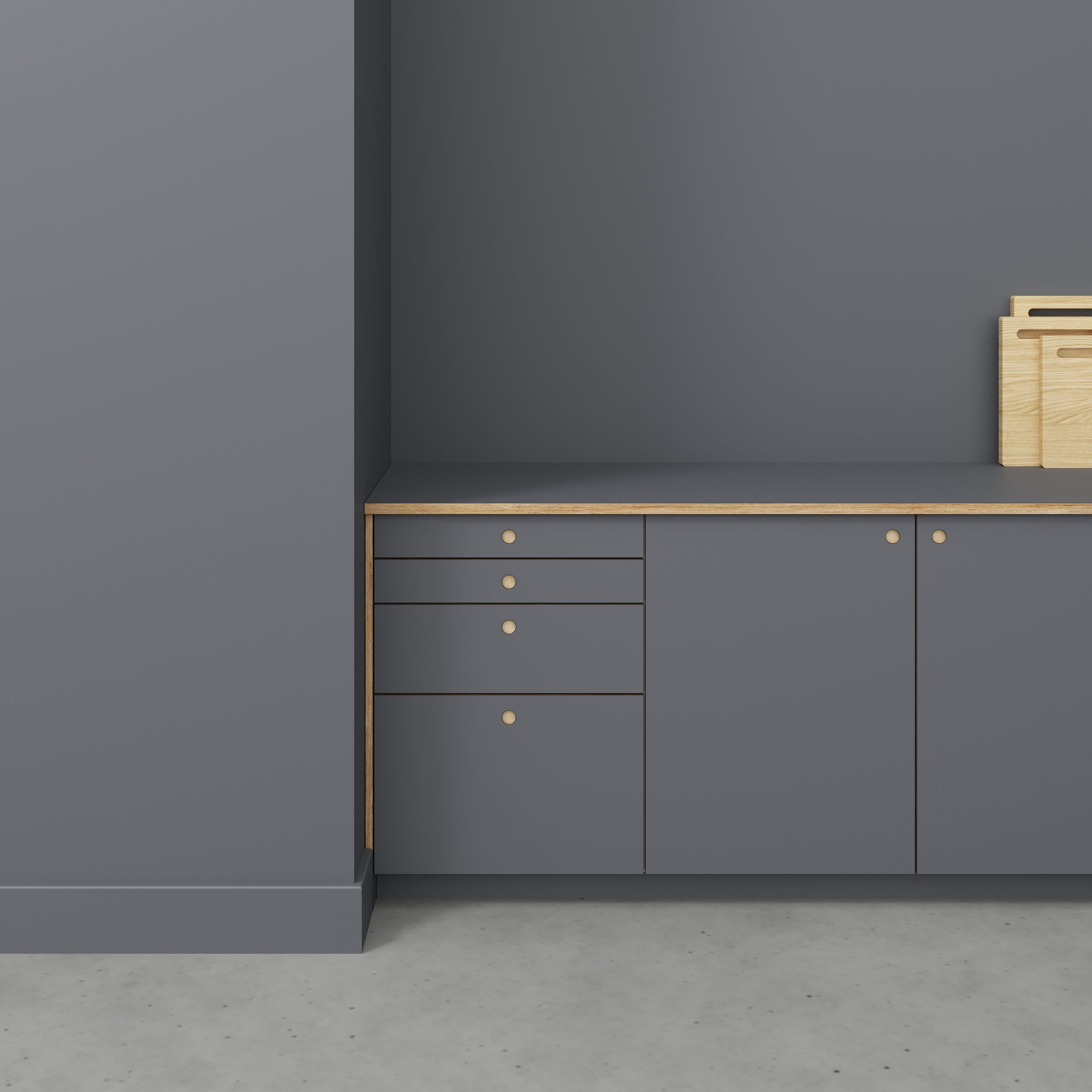 Plywood Worktop - Formica Tornado Grey - 2400(w) x 635(d)