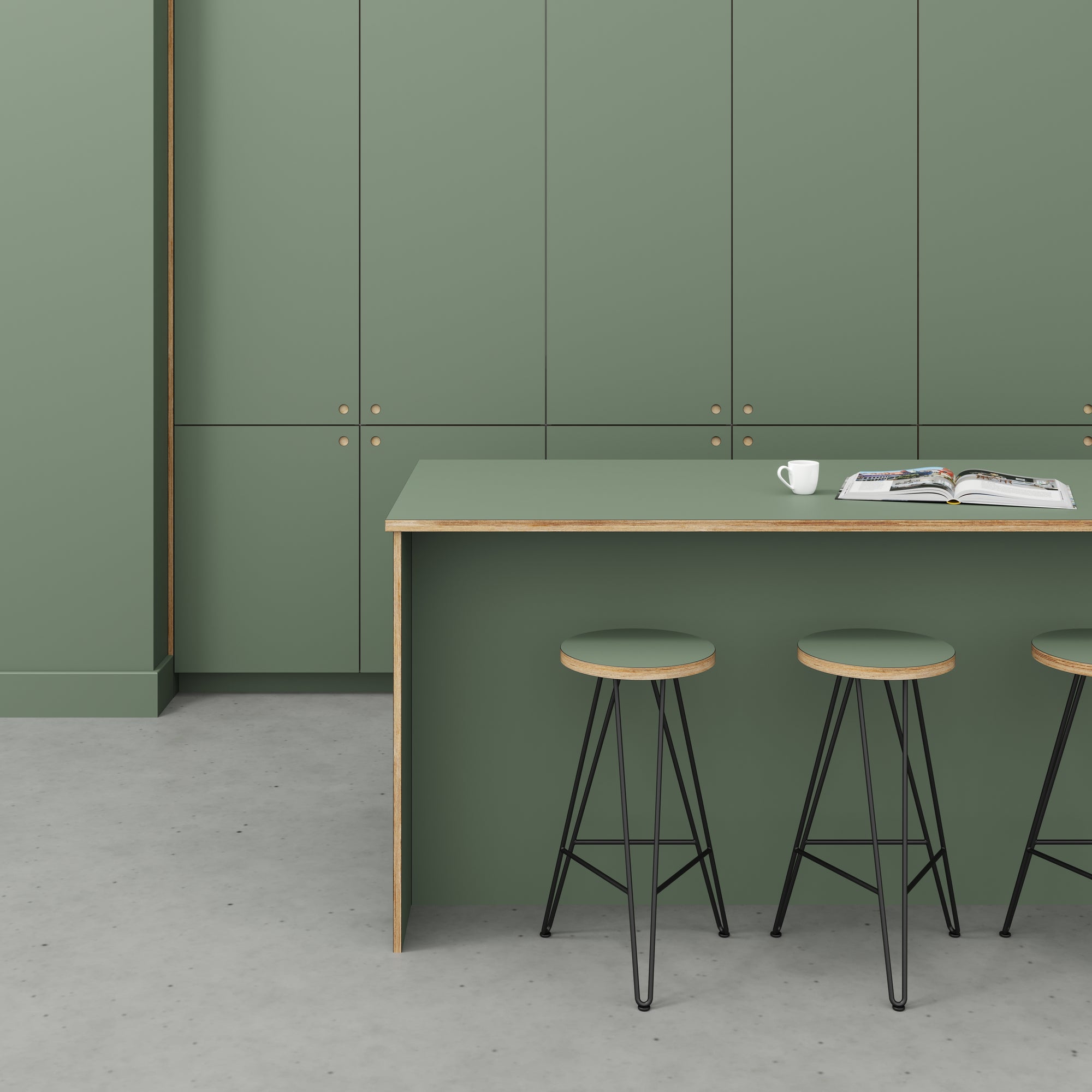 Plywood Worktop - Formica Levante Orange - 2400(w) x 900(d)