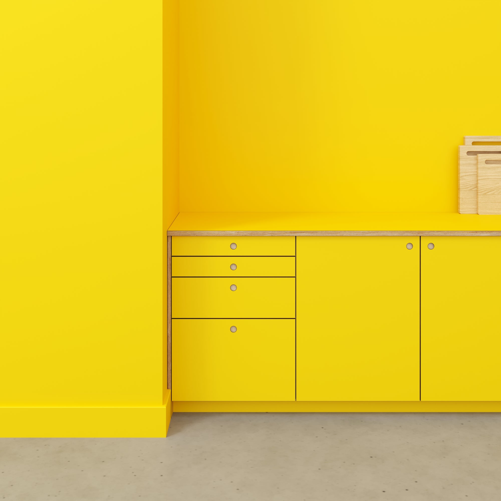 Plywood Worktop - Formica Night Sea Blue - 3000(w) x 635(d)