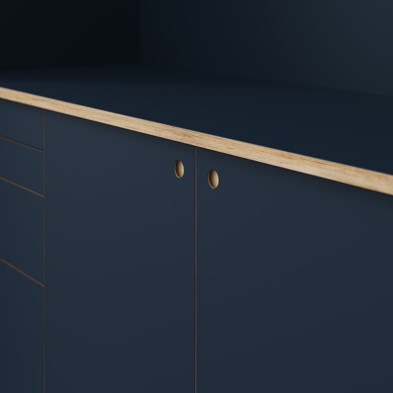 Plywood Worktop - Formica Night Sea Blue - 3000(w) x 635(d)