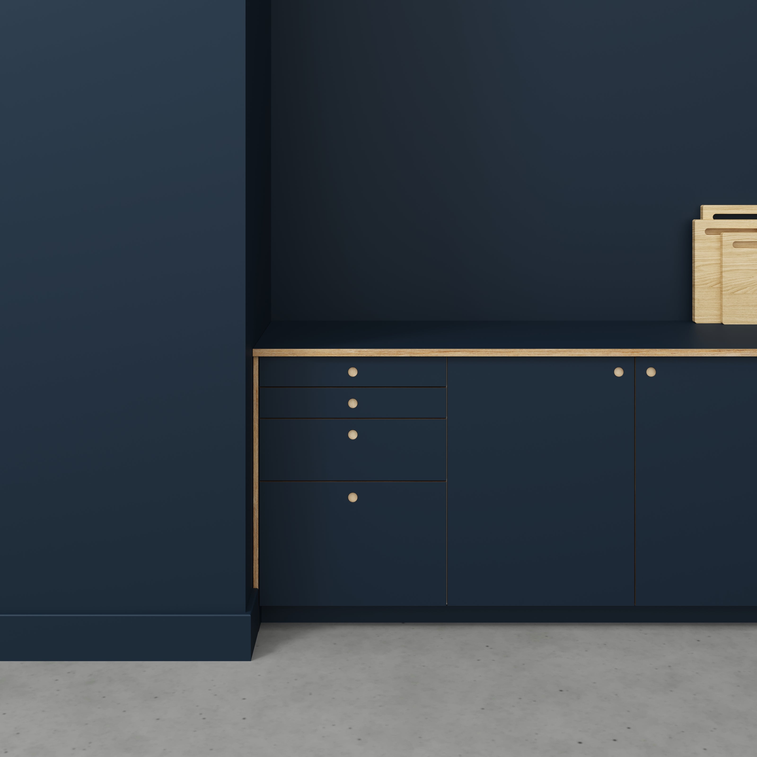 Plywood Worktop - Formica Night Sea Blue - 3000(w) x 635(d)