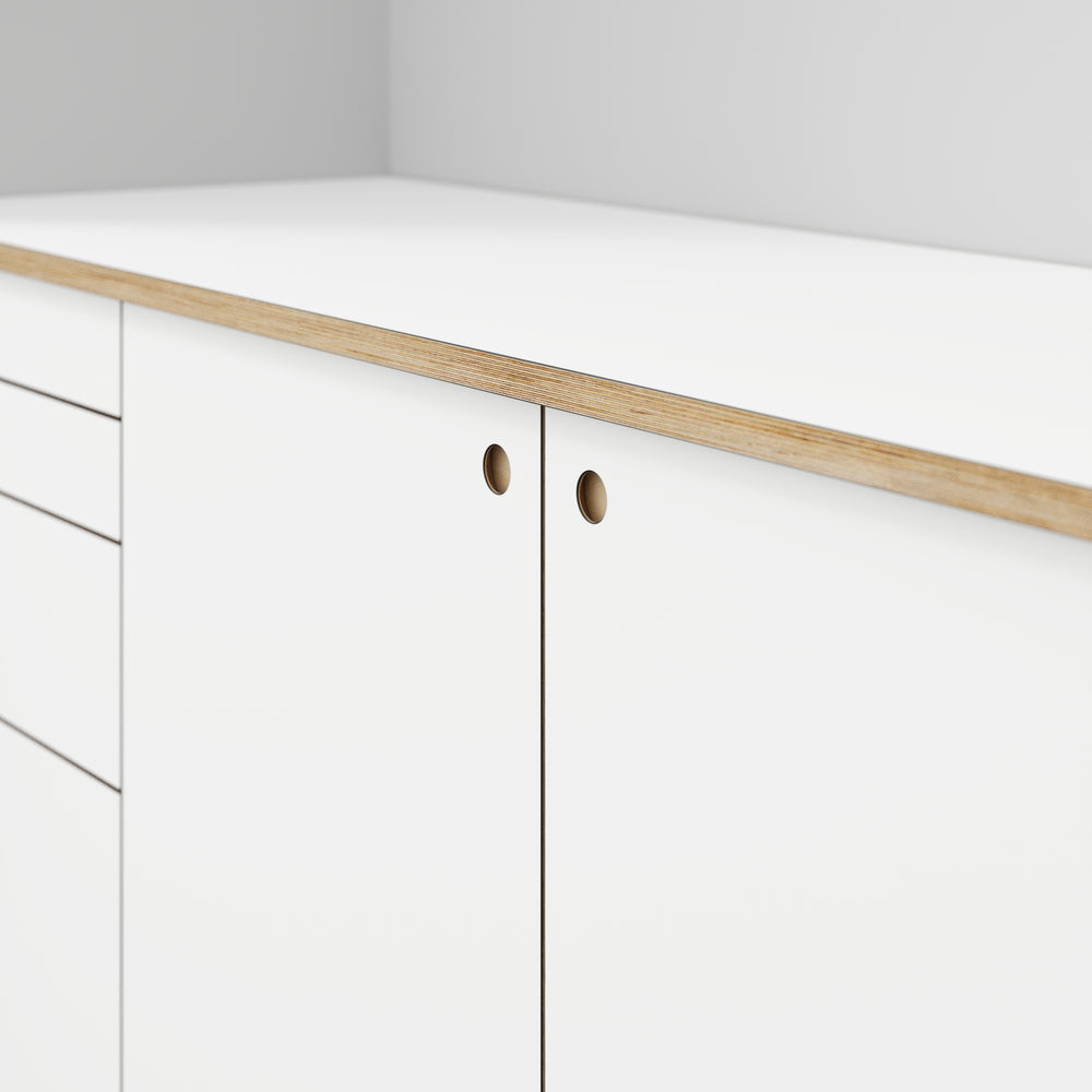 Plywood Worktop - Formica White - 3000(w) x 635(d)