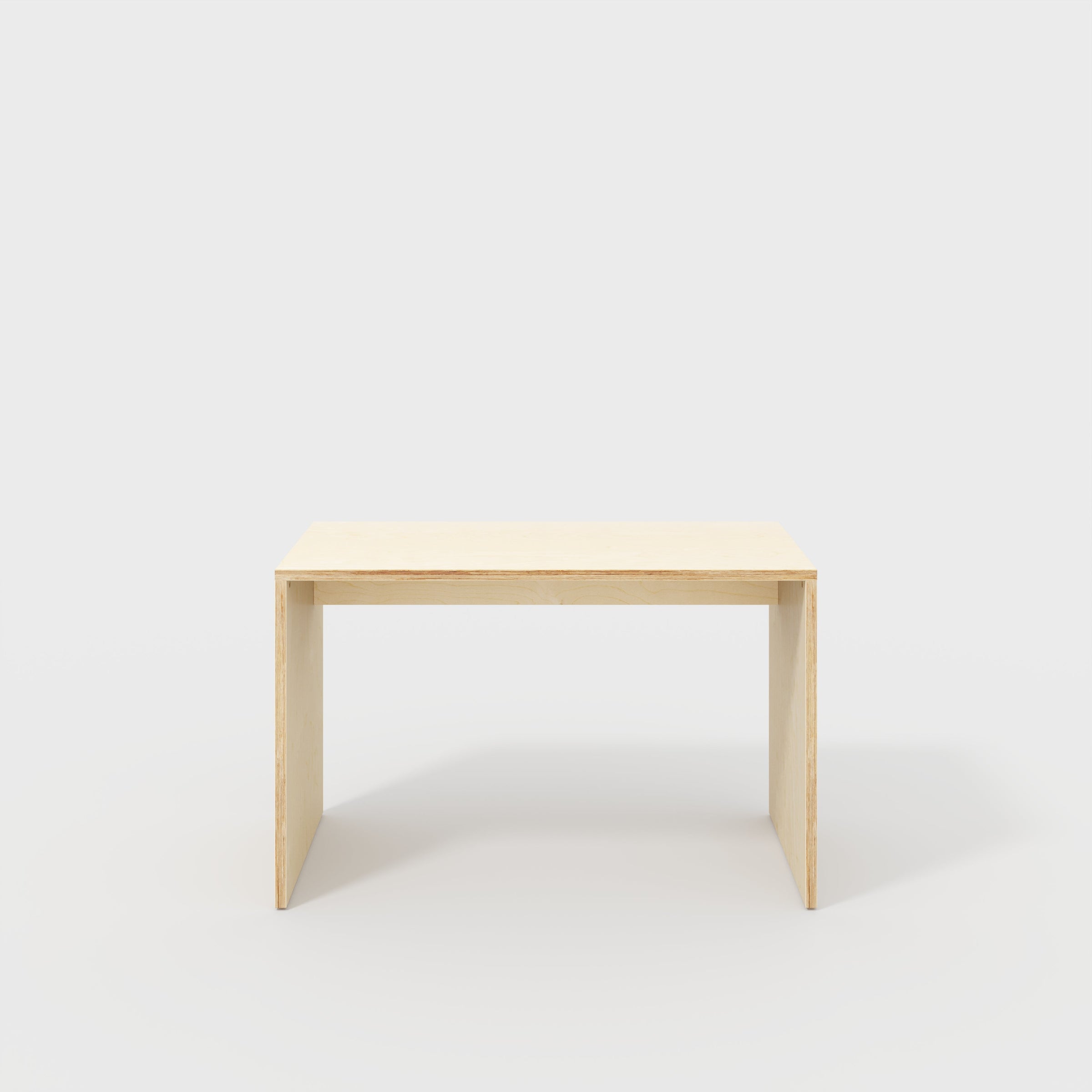Plywood Desk with Solid Sides - Plywood Birch - 1200(w) x 600(d) x 750