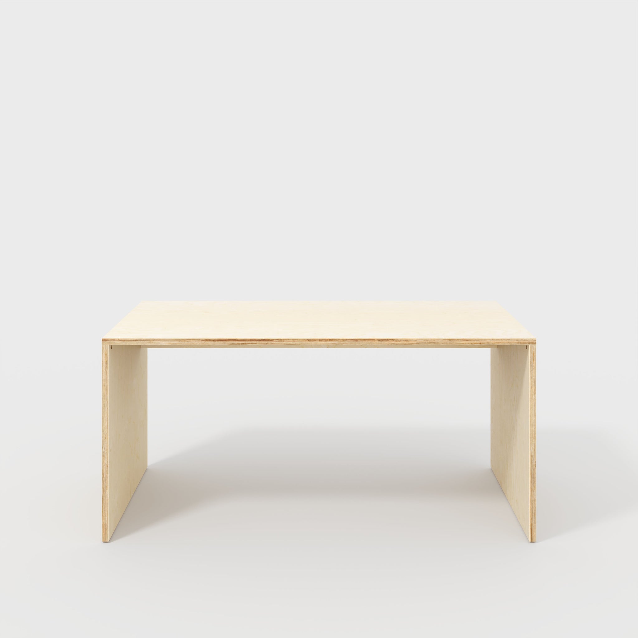 Plywood Desk with Solid Sides - Plywood Birch - 1600(w) x 800(d) x 750