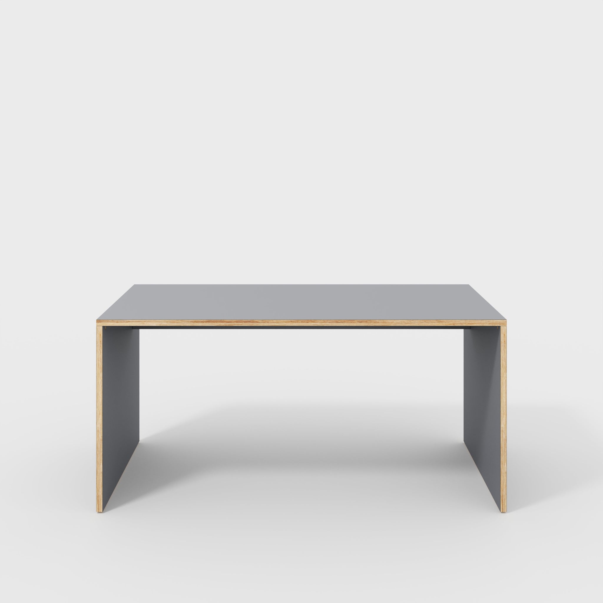 Plywood Desk with Solid Sides - Formica Tornado Grey - 1600(w) x 800(d
